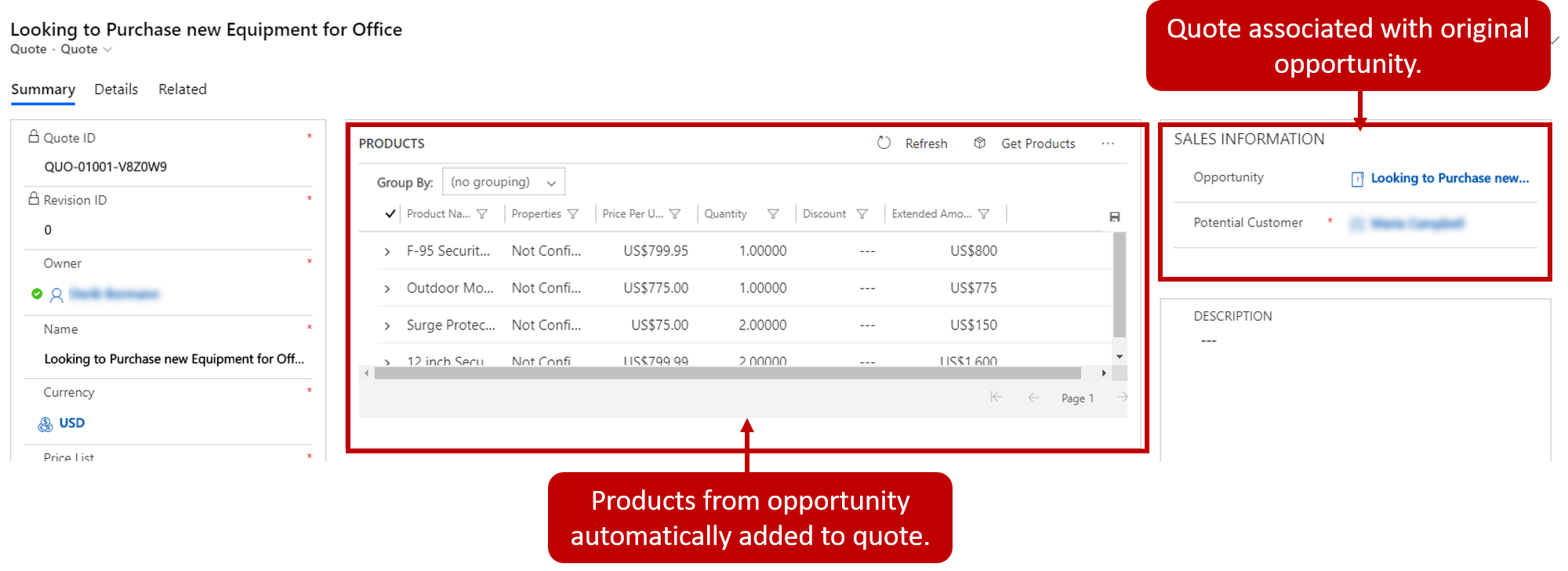 Microsoft Dynamics 365 for Sales & Management Of Sales Quotes